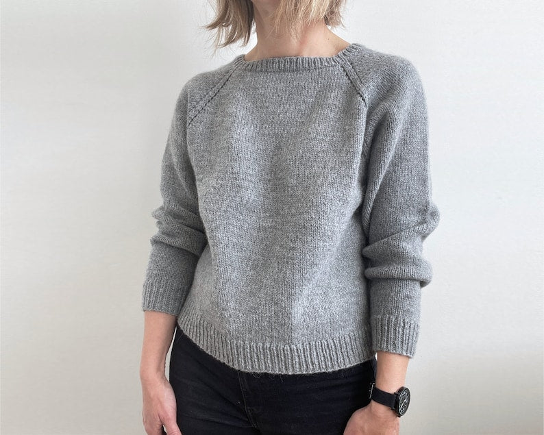 Classic Raglan Sweater Knitting Pattern – KnityDesigns